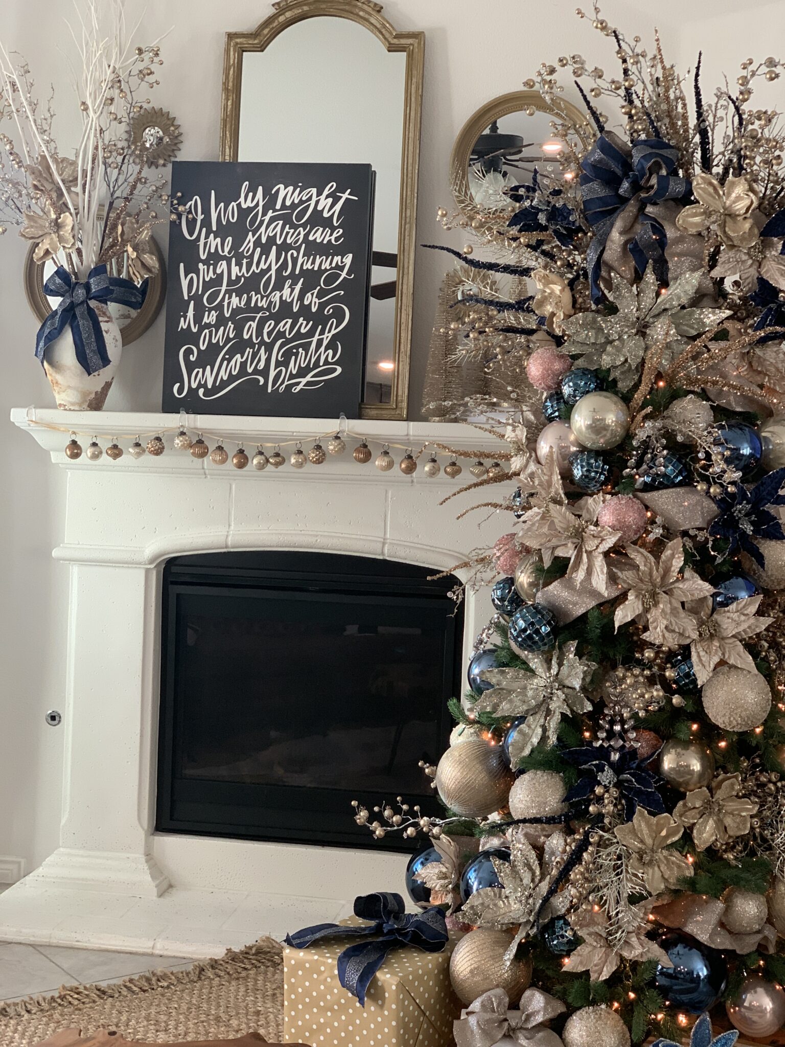 How to Decorate Your Christmas Tree with Blue | Courtney Warren Home